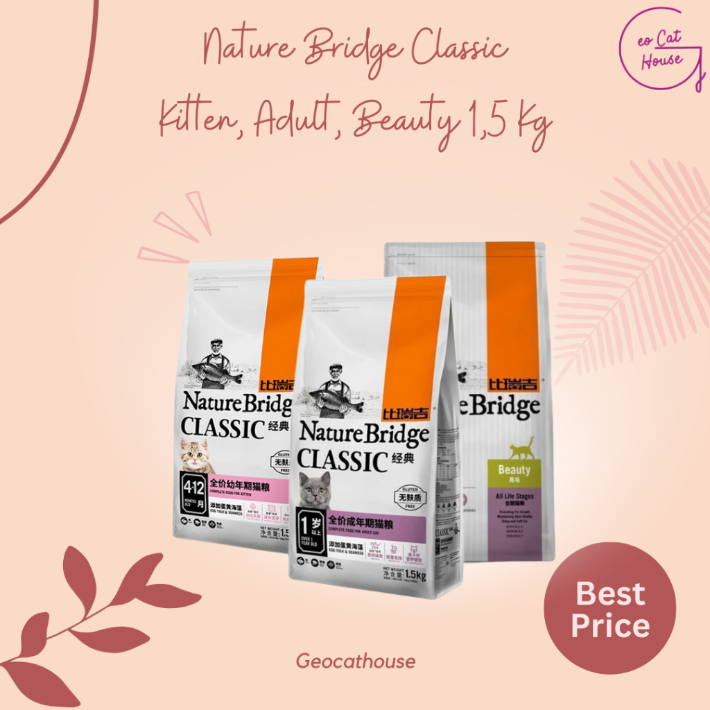 Jual Nature Bridge Classic Beauty, Kitten, dan Adult 1,5 kg Freshpack ...