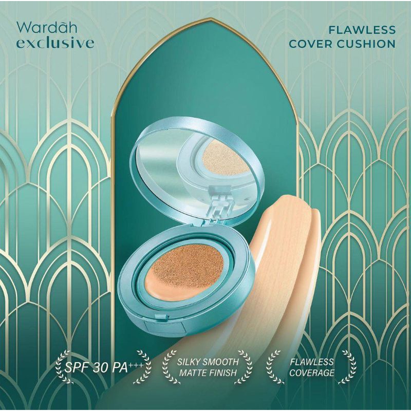 Jual WARDAH Exclusive Flawless Cover Cushion - Full Coverage Finish ...