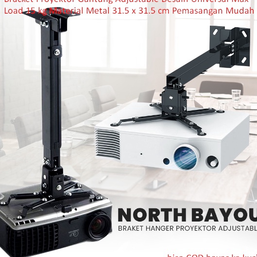 Jual Laris Bracket Proyektor Gantung Adjustable Desain Universal Max ...