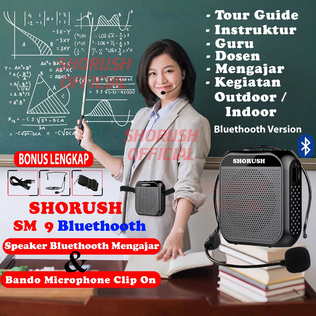 Jual Shorush SM-9 Speaker Pinggang Portable Mini Bluethooth Dengan ...