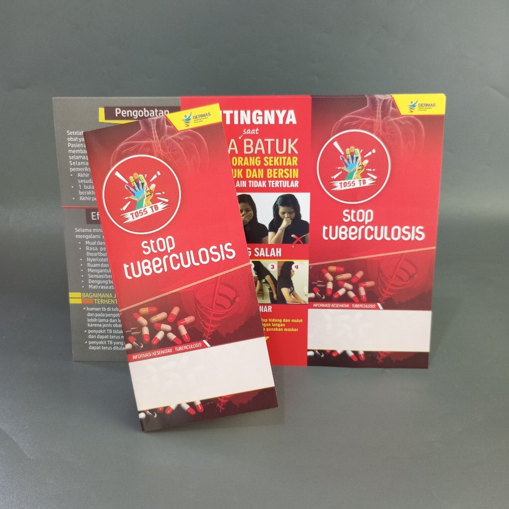 Jual Leaflet atau brosur STOP Tuberculosis (TB) dan Etika saat Batuk ...