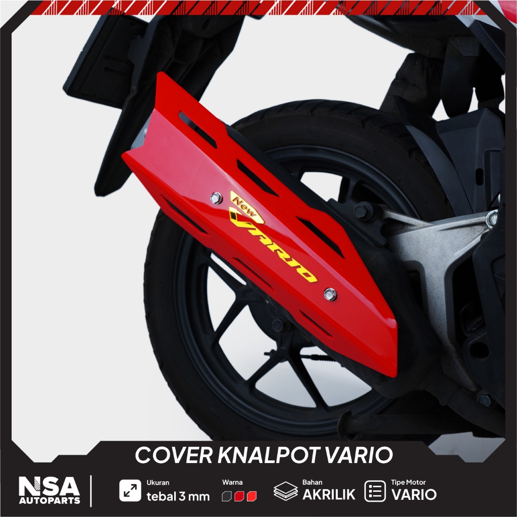 Jual COVER KNALPOT VARIO 125 150 NEW 2018-2023 TUTUP KNALPOT VARIO ...