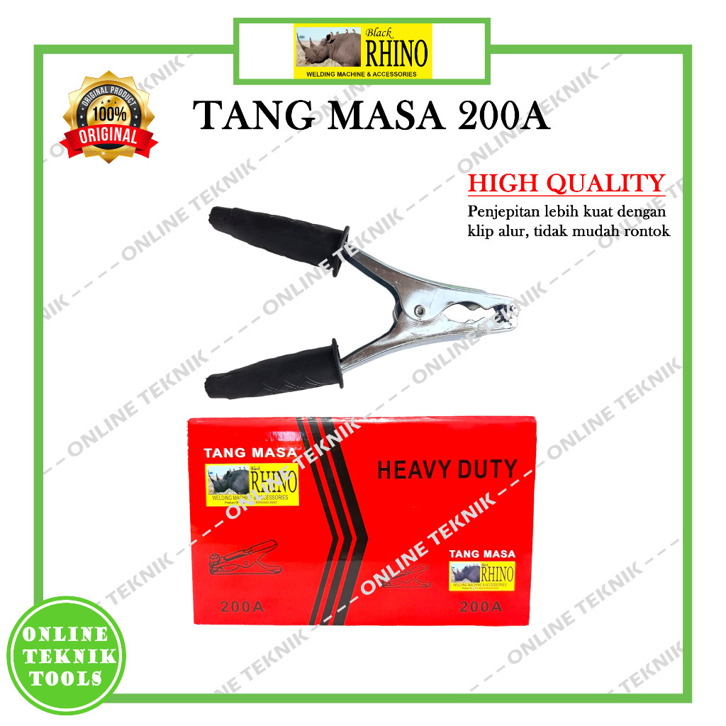 Jual RHINO Tang Massa 200A / Tang Masa Rhino 200 A / Earth Clamp 200 ...