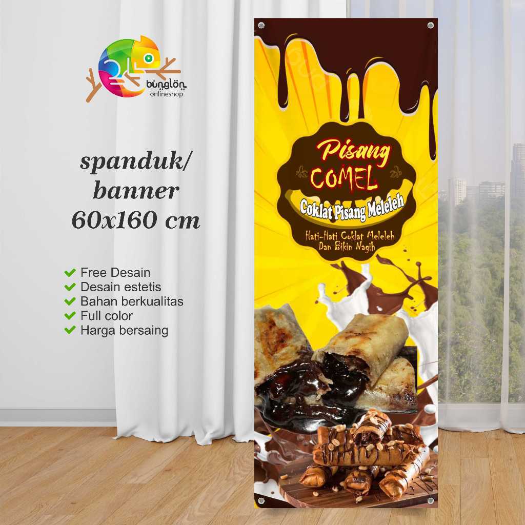 Jual Spanduk 60x160 Banner Pisang Lumer Custom Desain | Shopee Indonesia