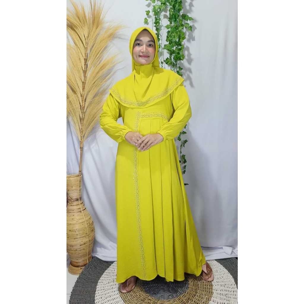 Jual GAMIS FUJI MUSLIM WANITA 2024 MUTE PAYET SWAROVSKI MEWAH BAHAN ...
