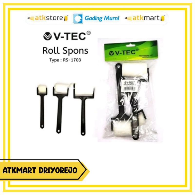 Jual V-TEC ROLL SPONS TYPE RS-1703 ISI 3 PCS - SPONS LUKIS - KUAS LUKIS ...