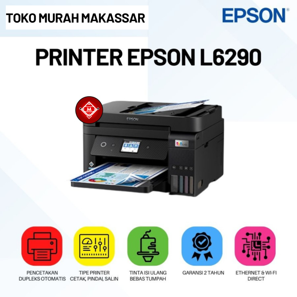 Jual Printer Epson L6290 A4 Wifi Duplex ADF All In One Garansi Resmi ...