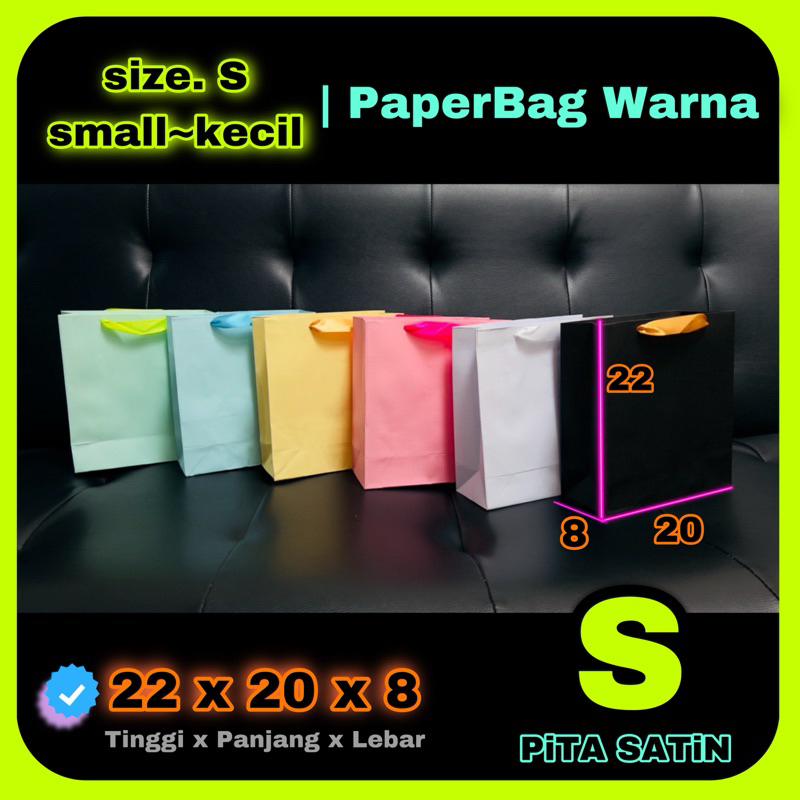 Jual paper bag warna / tas kertas / paperbag warna / kantong / Warna ...