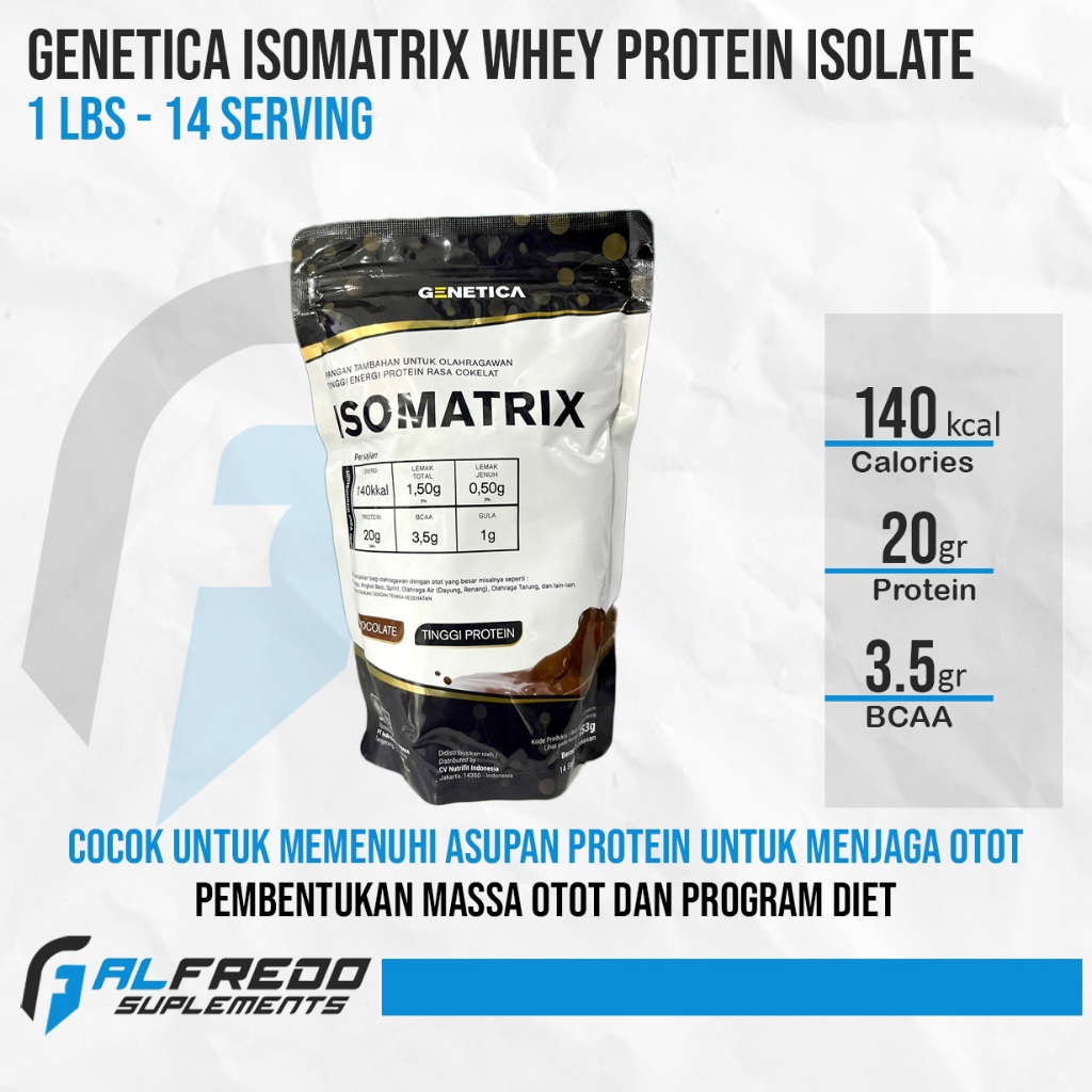 Jual Genetica Isomatrix 1 Lbs Whey Protein Isolate Iso Matrix 14 ...