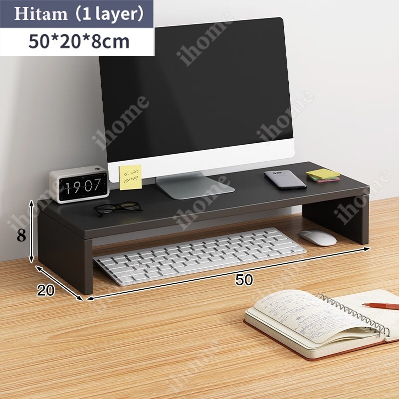 Jual Stand Monitor Kayu Rak Monitor Desktop Meja Monitor Dudukan ...