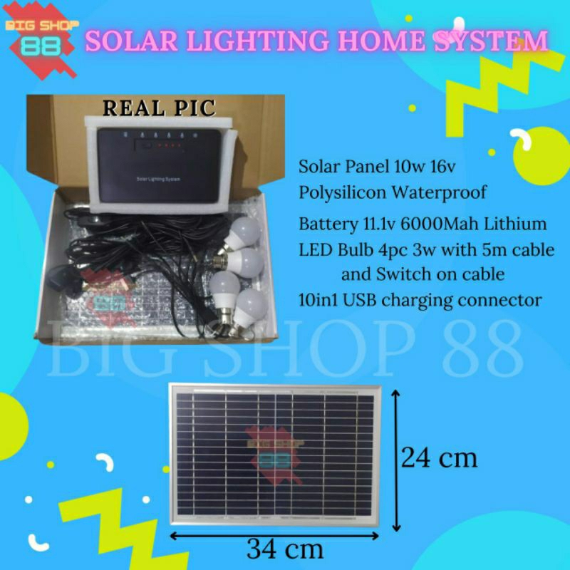 Jual PAKET PANEL SURYA BOHLAM SOLAR CELL SHS SOLAR LIGHTING HOME SYSTEM ...