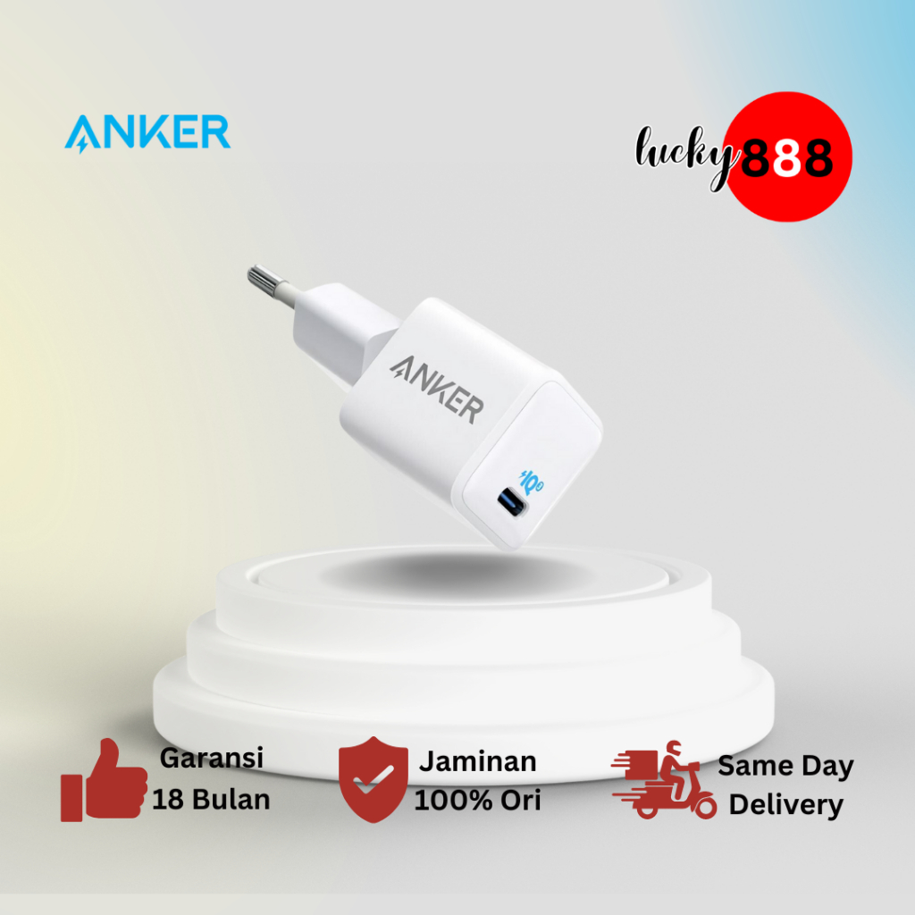 Jual Kepala Charger Iphone Anker Powerport Nano 20W USB + C White - A2633 / A2348 / A2347- Putih ...