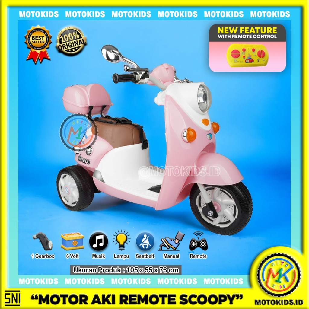 Jual Motor Aki Anak SCOOPY Anak Remote PMB M338 Amore M-338 Floopy ...