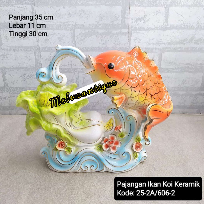 Jual panjang Keramik premium Ikan Mas koki panjang 35 cm tinggi 30cm | Shopee Indonesia