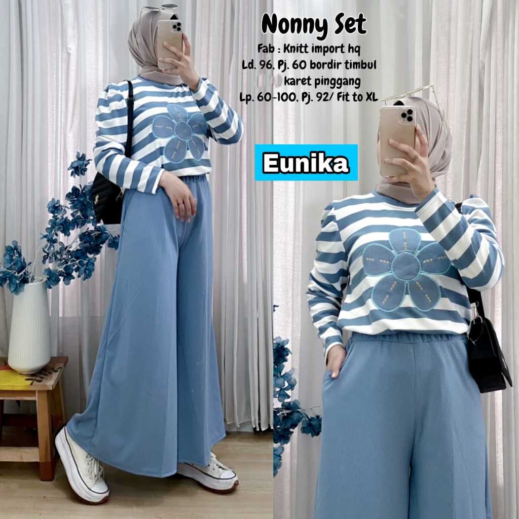 Jual NONNY SET BY EUNIKA DETRIAS LABEL - SETCEL KNIT TERBARU | Shopee Indonesia
