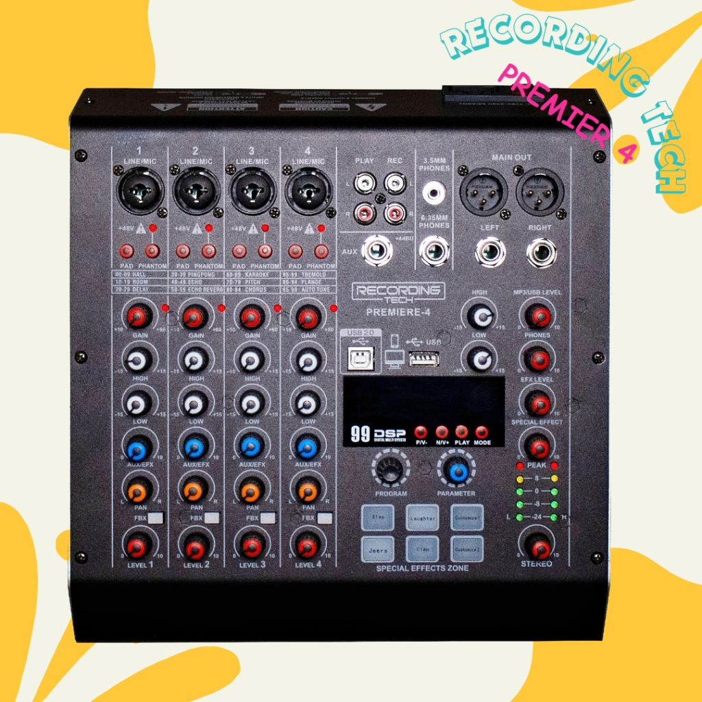 Jual Recording tech Premier 4 Mixer USB with spesial effect PRO RTX6 ...