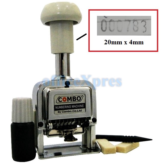 Jual Numbering Machine 6 Dits 16S Numerator Nomorator Nomerator Combo ...