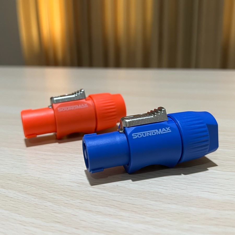 Jual Jack jeck speakon spikon SOUNDMAX male SM-4CX BIRU / Orange ...