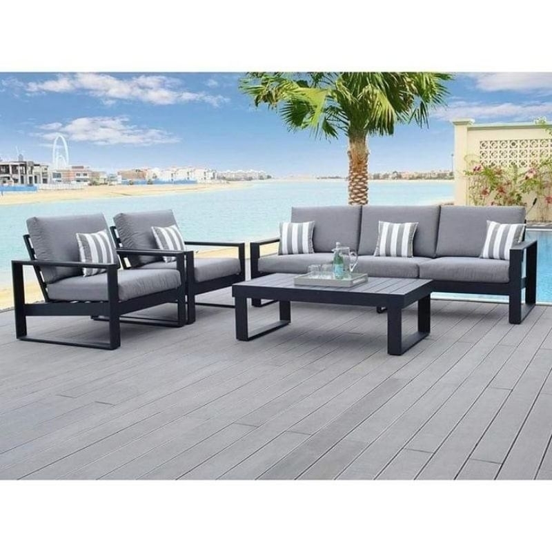 Jual SET KURSI SOFA BESI OUTDOOR MINIMALIS MODERN FORMASI 3211+ MEJA ...