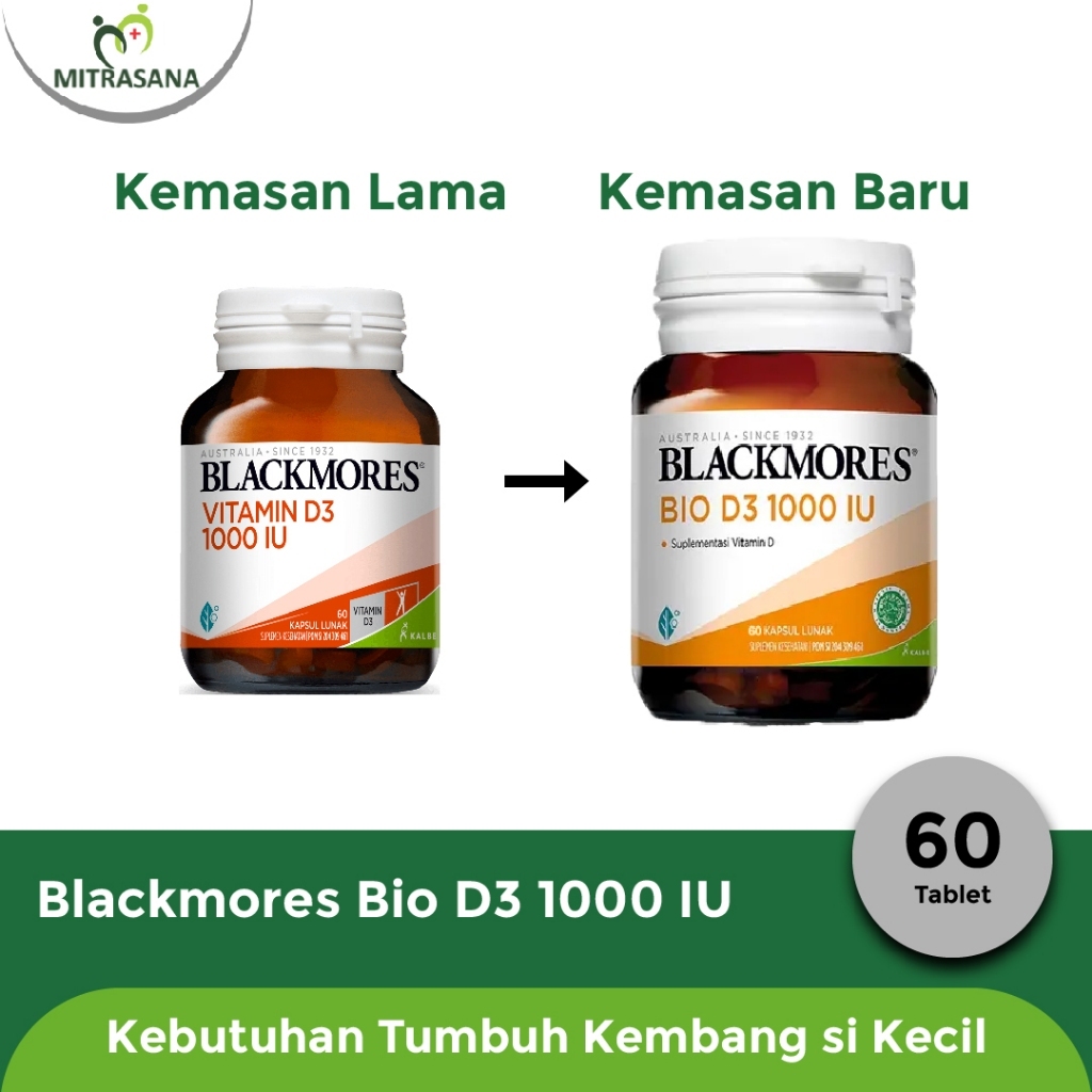 Jual Blackmores BIO D3 1000 IU 60 Kapsul | Shopee Indonesia