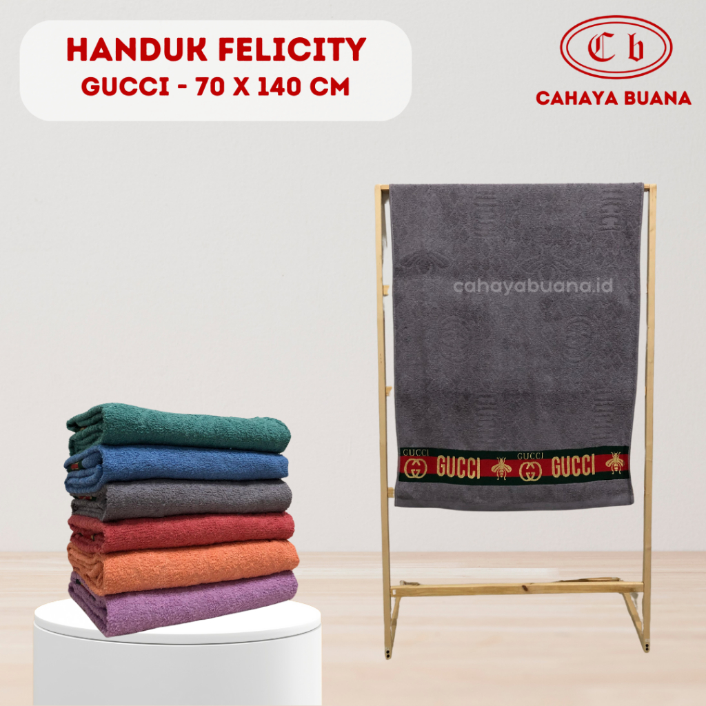 Jual HANDUK FELICITY GUCCI / HANDUK MANDI HANDUK DEWASA UKURAN 70 x 140 ...