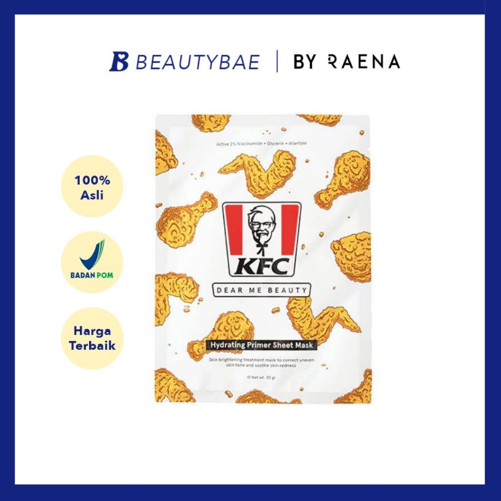 Jual Dear Me Beauty X KFC Hydrating Primer Sheet Mask | 12 pcs | Shopee ...