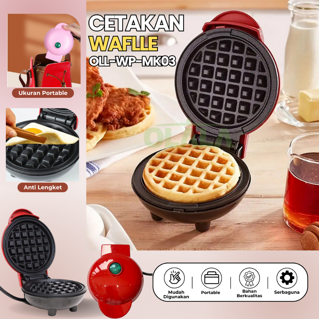 Jual Mini Waffle Maker Elektric Donut Maker Mesin Pembuat Waffle Mini ...