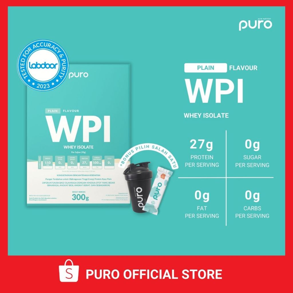 Jual PURO ISOPRO WPI 90 WHEY ISOLATE 2.4kg | Shopee Indonesia