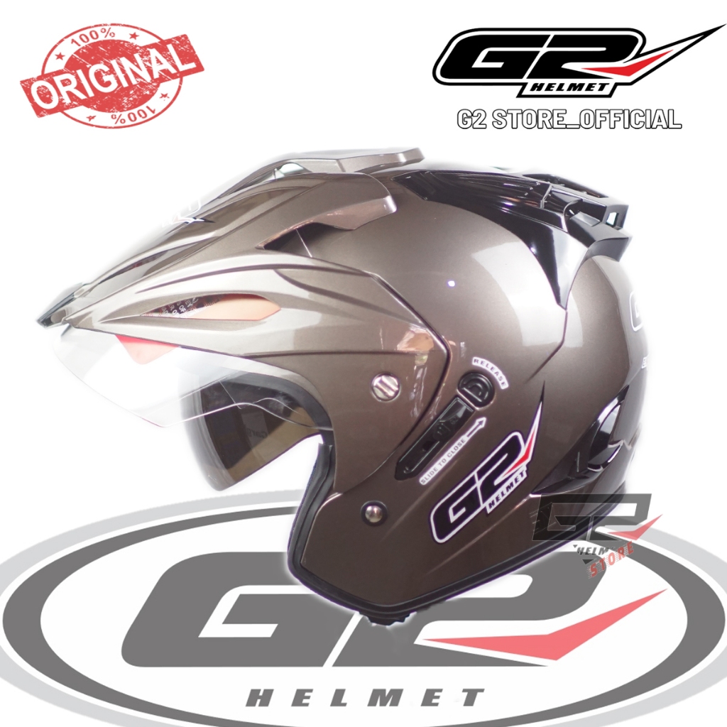 Jual HELM G2 EXTERMINATOR 2 KACA_Helm double visor pria wanita | Shopee ...