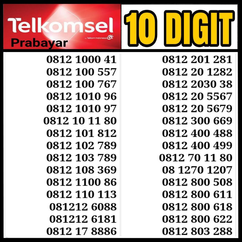 Jual kartu perdana telkomsel simpati 10 digit 5G | Shopee Indonesia