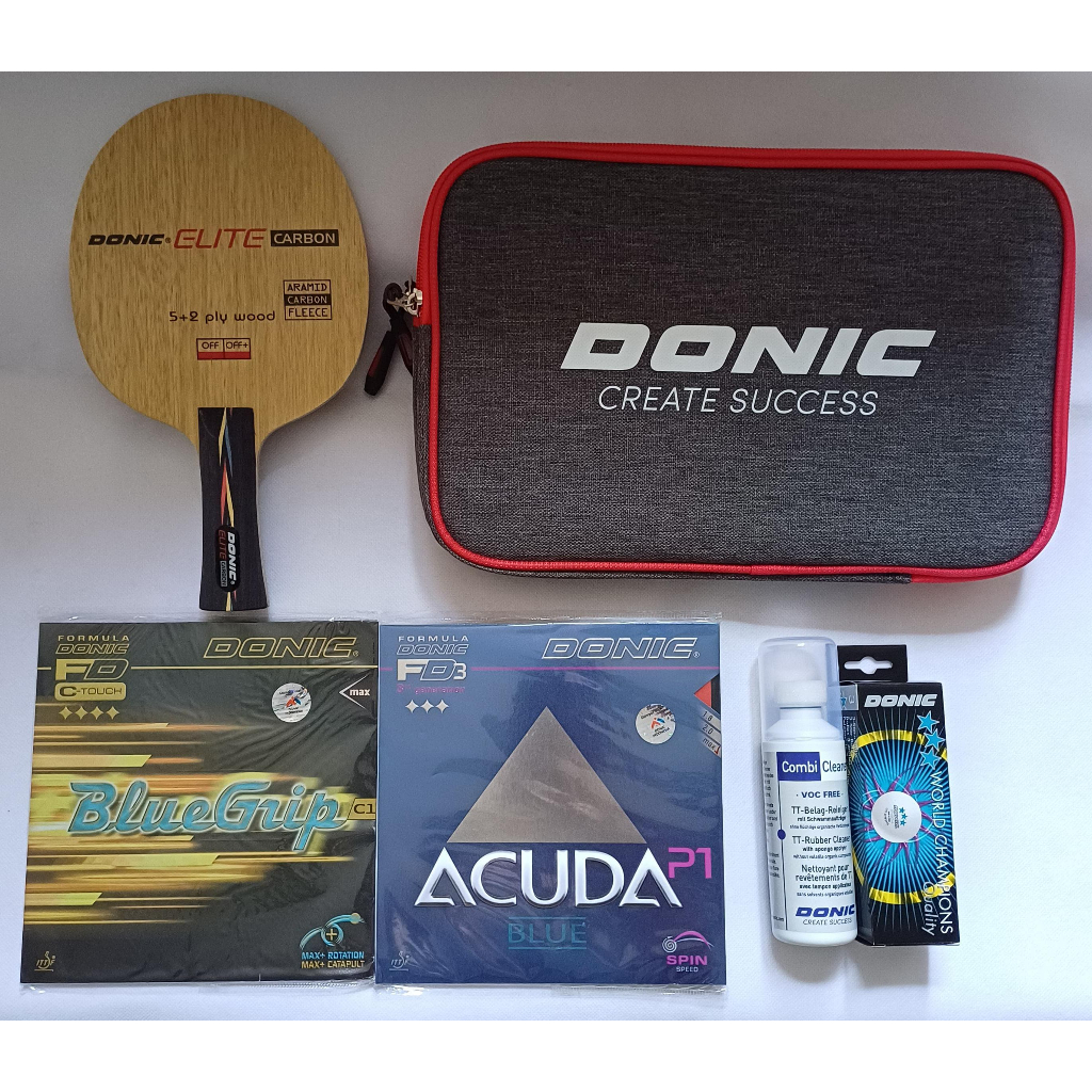 Jual Bat Tenis Meja Donic Elit Carbon Lengkap Karet Dan Asesoris Set | Shopee Indonesia