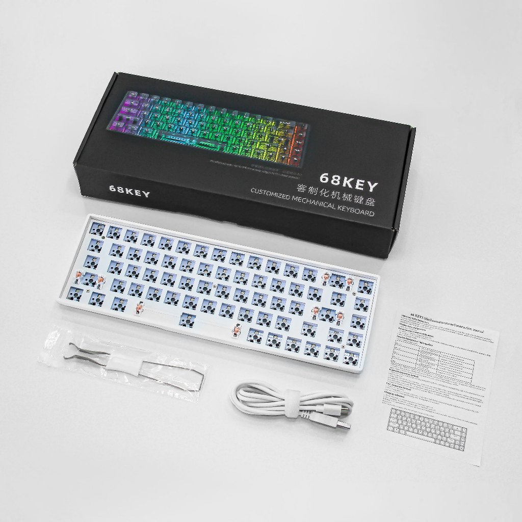 Jual ZIFRIEND H100 Triple Connection Wireless Keyboard Barebone Kit ...