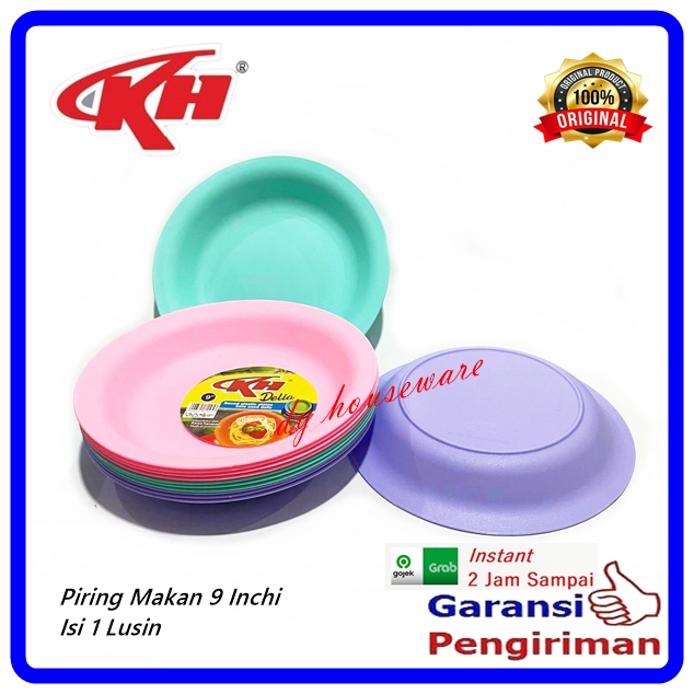 Jual Piring Makan Plastik 9 Inch KH Delia ( Harga 1 Lusin - 6 Pcs ...