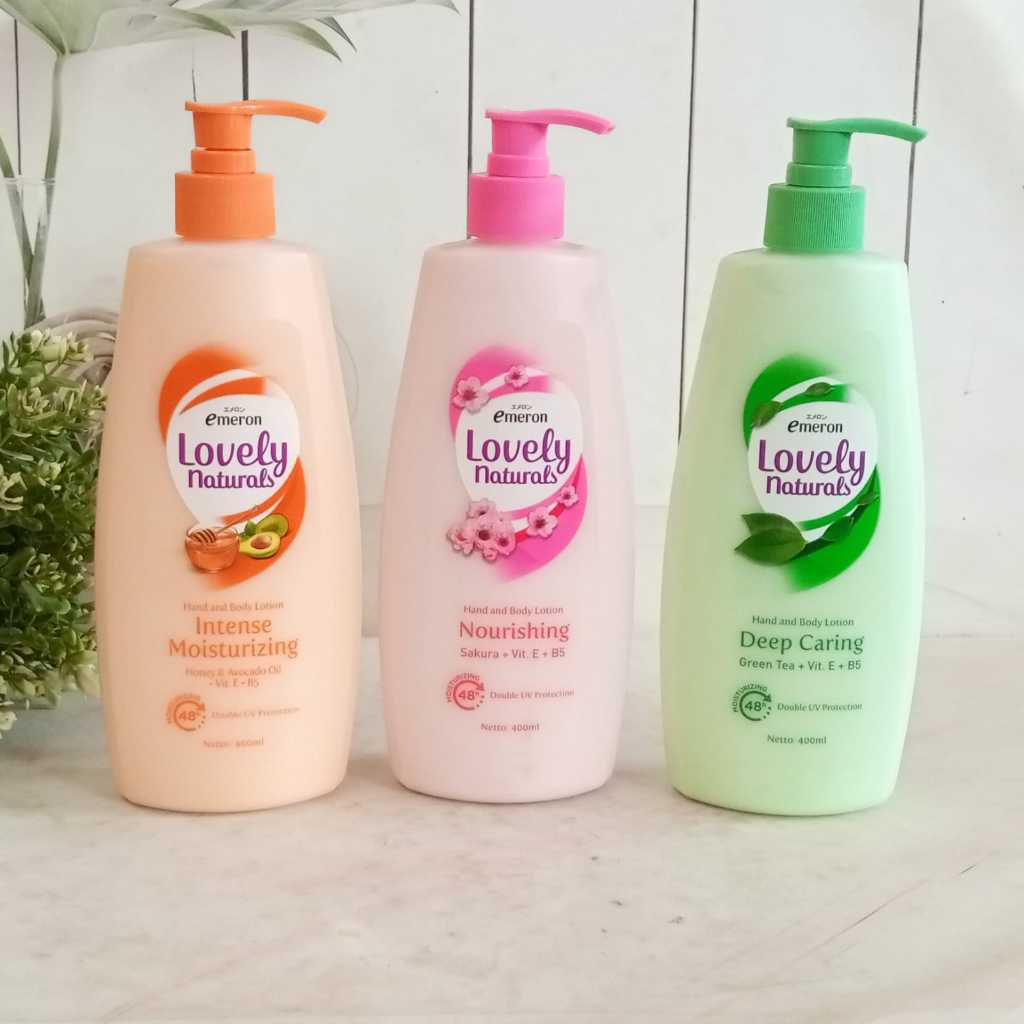 Jual Emeron Lovely Naturals Hand & Body Lotion 400ml | Shopee Indonesia