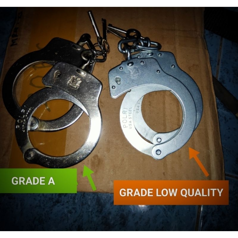 Jual Borgol premium grade a handcuff kecrek borgol jari lengan polri ...