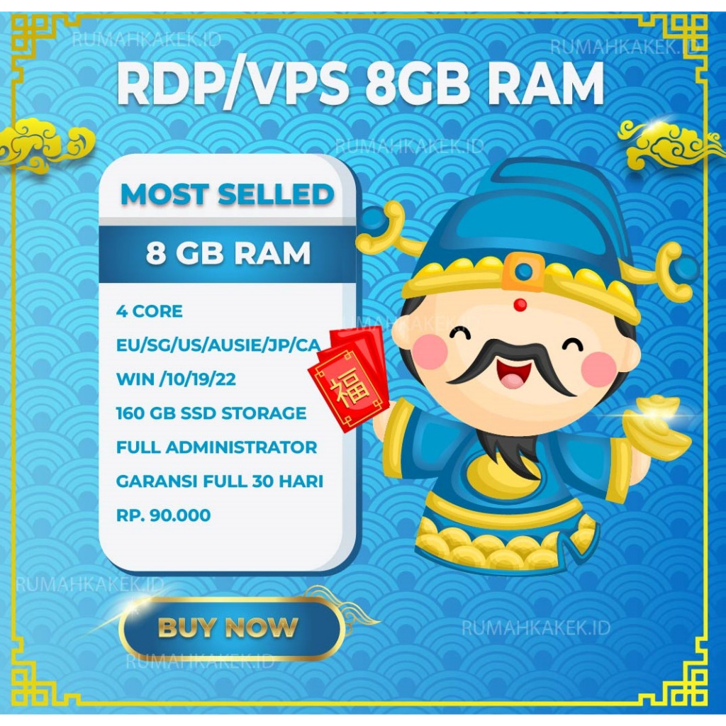 Jual VPS/RDP EMULATOR BULANAN WINDOWS/LINUX RAM 8 GB 4 CORE 160 GB SSD ...