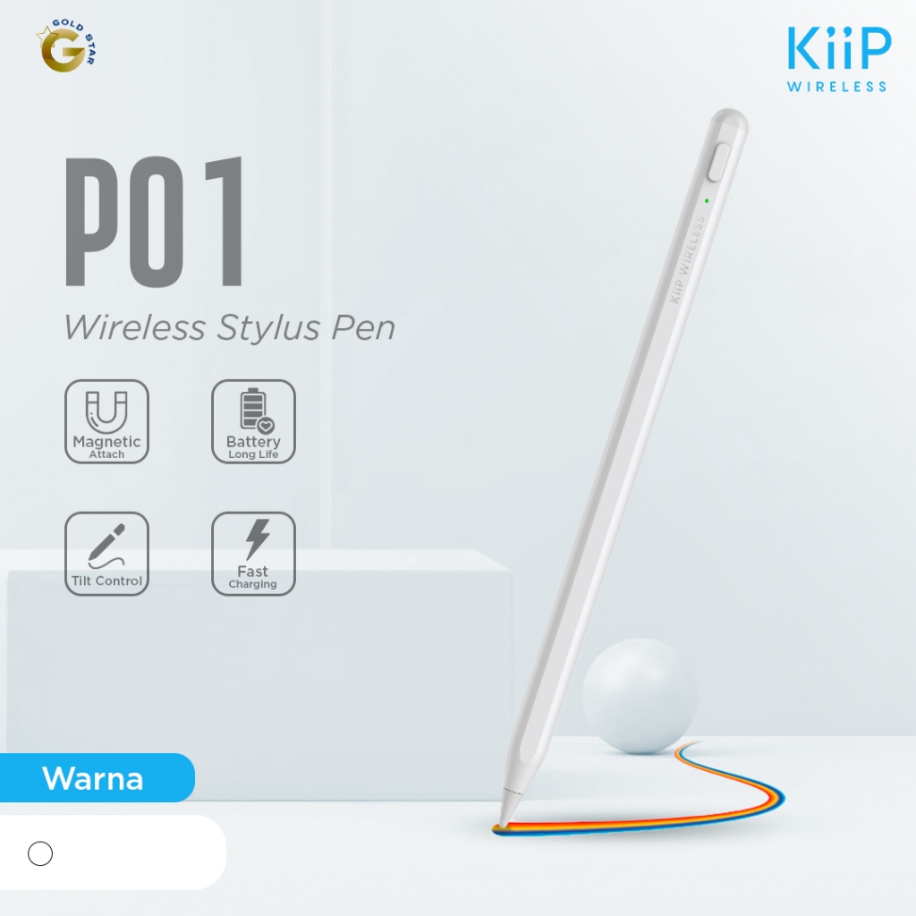 Jual KiiP Wireless P01 Stylus Pen Ipad Apple Pencil Stylus Pencil Palm Rejection | Shopee Indonesia