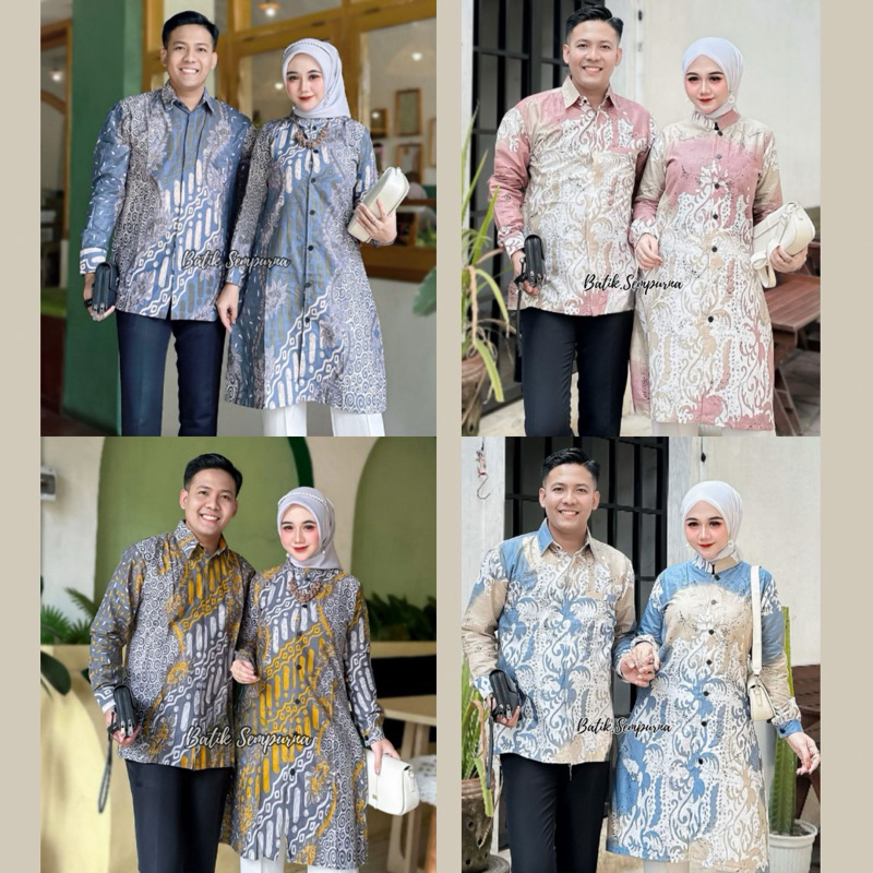 Jual Batik Couple Atasan Baju Batik Wanita Modern Tunik(Busui) dan Kemeja Seragam Batik | Shopee ...