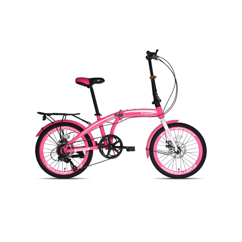 Jual SEPEDA LIPAT EVERGREEN 7 SPEED DOUBLE DISC BRAKE 20 INCH | Shopee ...