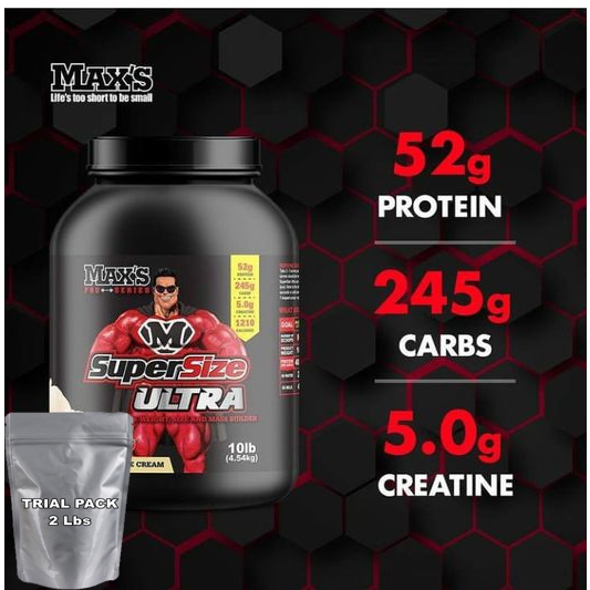 Jual MAXS SUPER SIZE TRIAL PACK 2Lbs ULTRA GAINER MAX'S SUPERSIZE ...