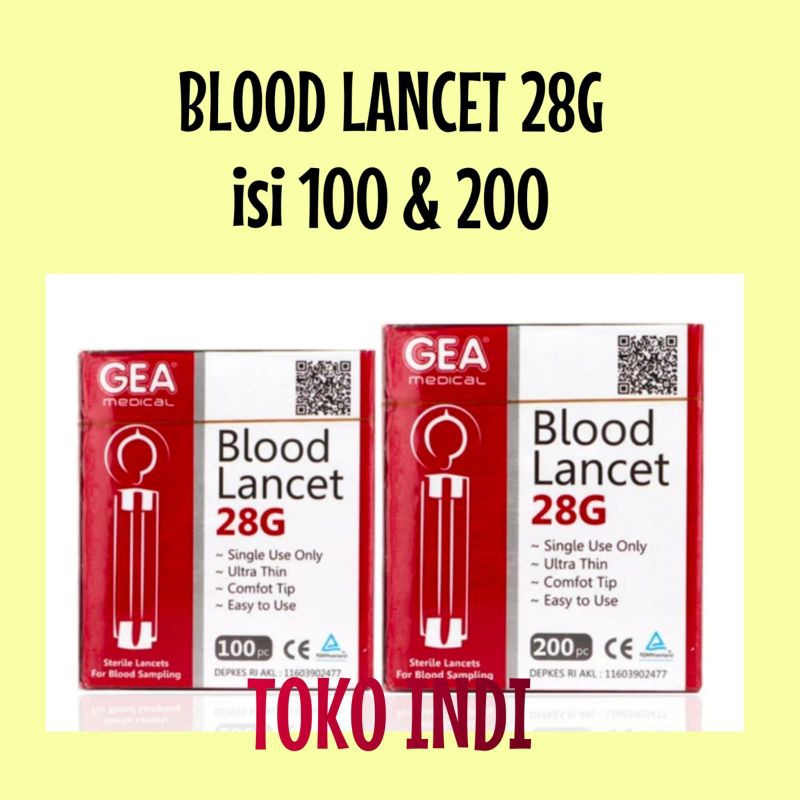Jual Blood Lancet Steril GEA/Lanset Steril | Shopee Indonesia