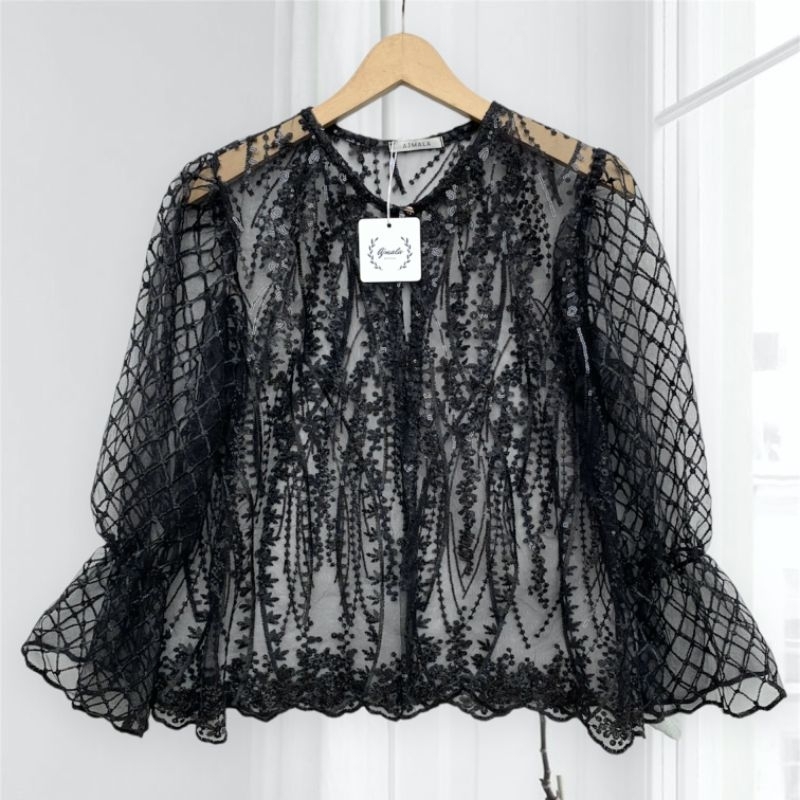 Jual Outer brokat lux ruffle / long outer brukat / baju kondangan ...