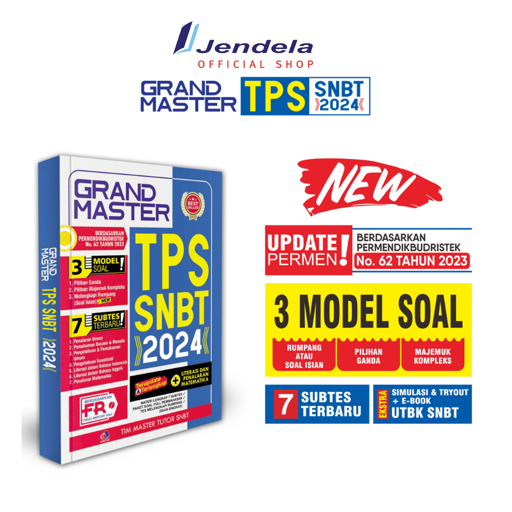 Jual Grand Master TPS SNBT 2024 Berdasarkan Permendikbudristek 7 Subtes ...