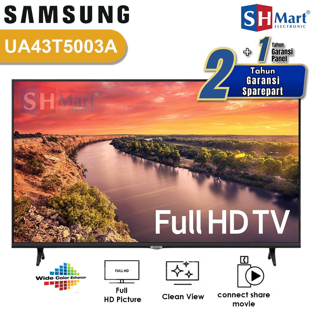 Jual TV SAMSUNG 43 INCH DIGITAL FULL HD UA43T5003AK / 43T5003 GARANSI RESMI | Shopee Indonesia