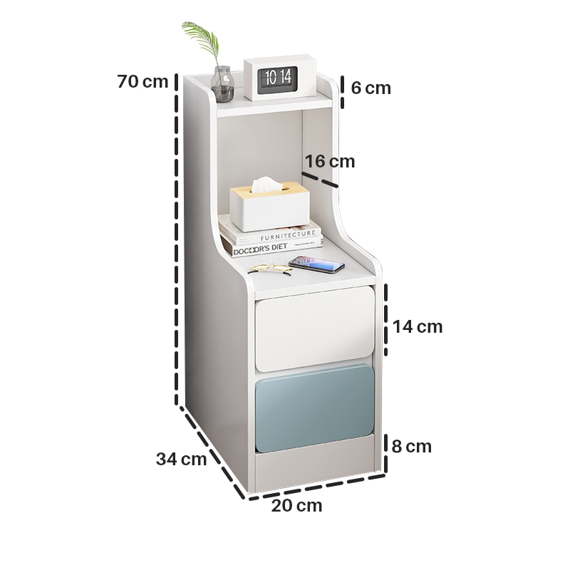 Jual Meja Minimalis Sisi Ranjang Kabinet Kayu Aesthetic Lemari ...