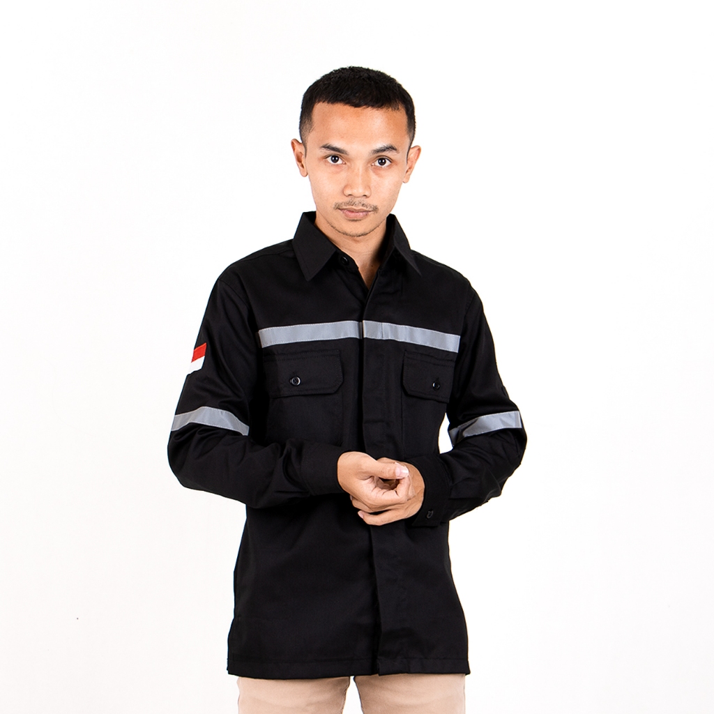 Jual Kemeja Safety Wearpack Baju Kerja Pria Lengan Panjang Seragam ...