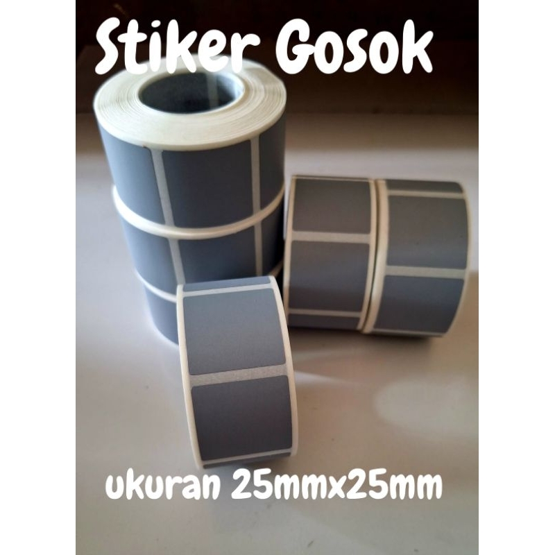 Jual Stiker Gosok penutup Voucher Ukuran 25mmx25mm POLOS | Shopee Indonesia