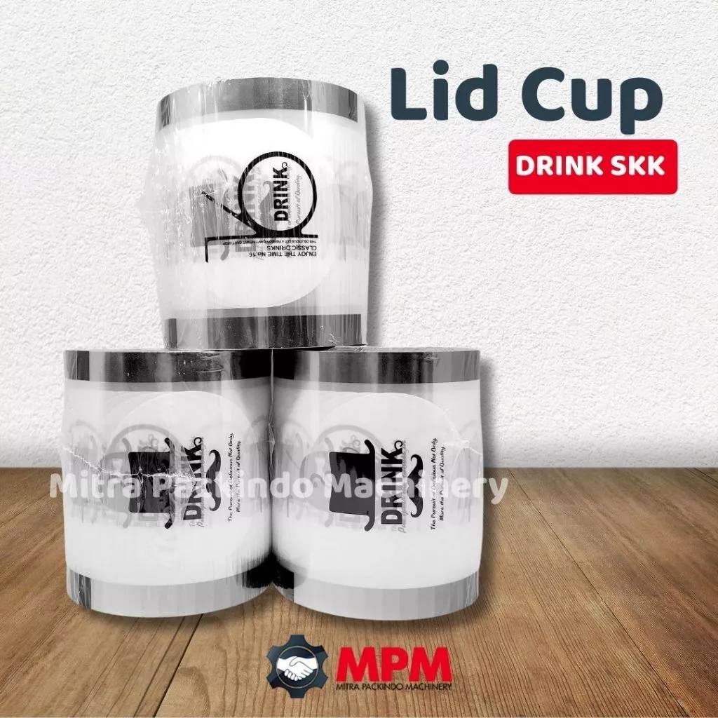 Jual (1000 cups) Plastik lid cup sealer polos gambar kartun daun teh ...