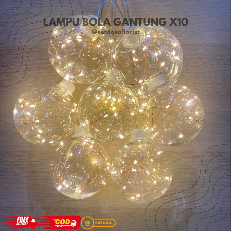 Jual LAMPU BOLA ISI 10/LAMPU BOLA DEKORASI/LAMPU BOLA ISI TEMBAGA/LAMPU ...