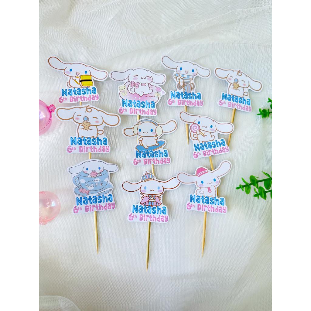 Jual Cinnamoroll Topper Cupcake / Hiasan Kue Ulang Tahun - Custom Nama ...